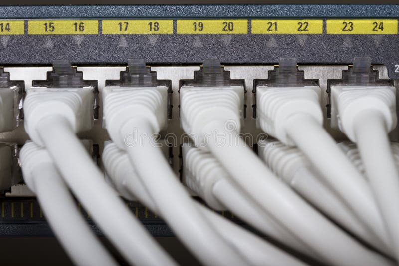 Close up of Network Switch stock image. Image of connection - 29637997