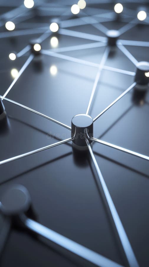 A Close Up of a Network of Wires and Nodes Stock Image - Image of ...