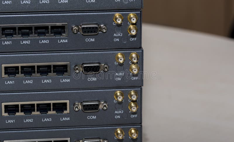 Networking Devices WAN, LAN, COM Stock Photo - Image of cat5e, confuse ...