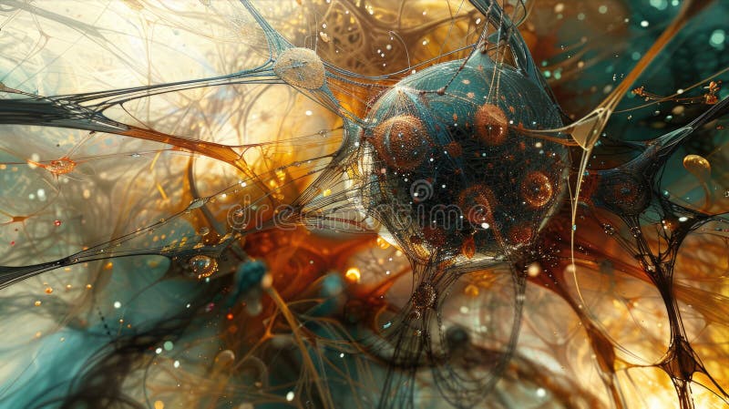 Close-Up of Neural Network with Glowing Connections Stock Illustration ... Close-Up of Neural Network with Glowing Connections Stock Illustration ...