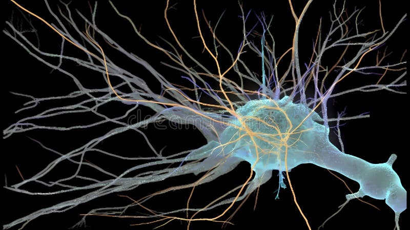 Close-up of Neuron, Made with Generative AI Stock Illustration ...