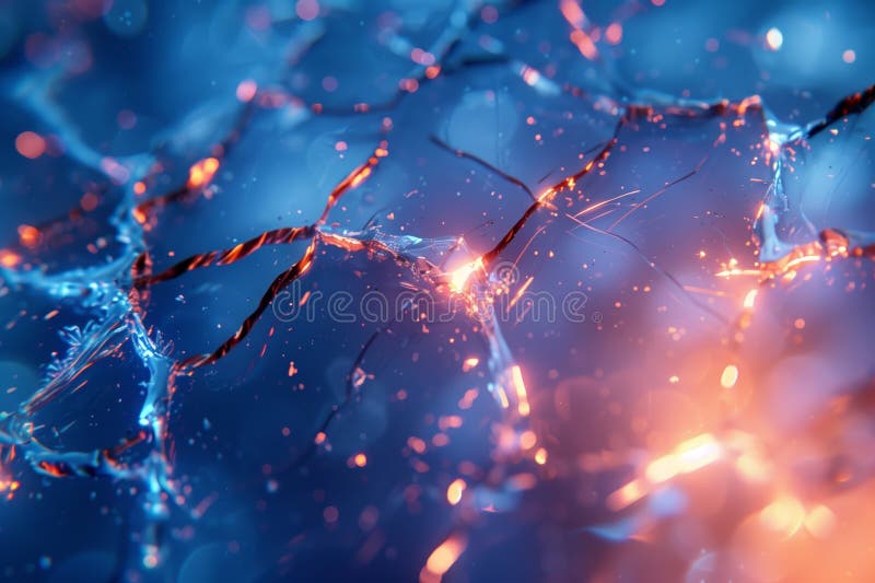 Close-up of Neurons in the Brain in Blue Stock Image - Image of detail ...