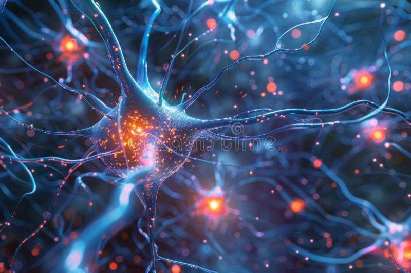 Close Up of Neurons Sparking and Connecting, Visualizing Learning and ...