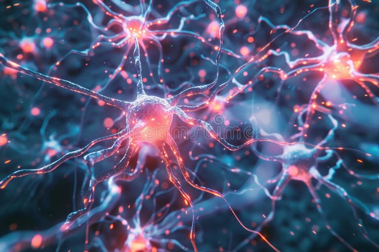 Close Up of Neurons Sparking and Connecting, Visualizing Learning and ...