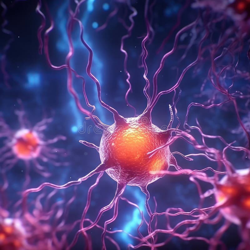 Close-Up of Neurons Transmitting Signals: Ultra-Realistic 8K High ...