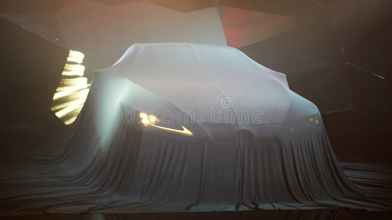 Close Up of a New Car Hidden Under Cover. Stock Image - Image of ...