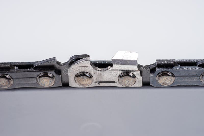 Close Up of the Chain of a Chainsaw Stock Image - Image of iron ...