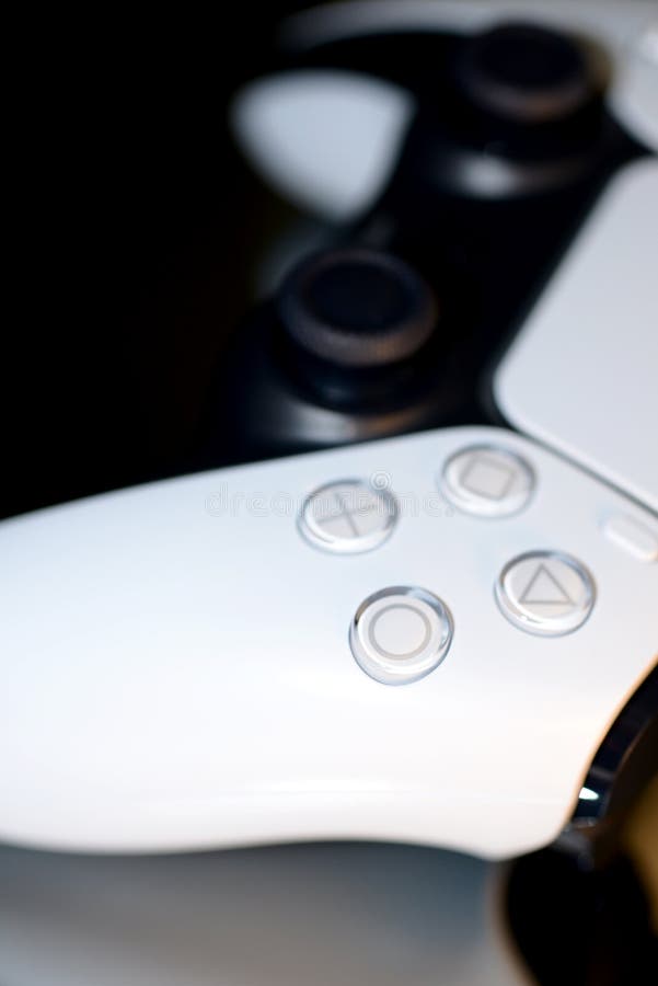 Close-Up on the New Control of Playstation 5 Stock Image - Image of ...