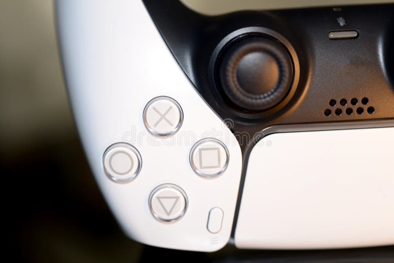 Close-Up on the New Control of Playstation 5 Stock Image - Image of ...