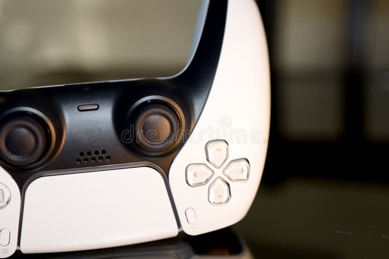 Close-Up on the New Control of Playstation 5 Stock Photo - Image of ...