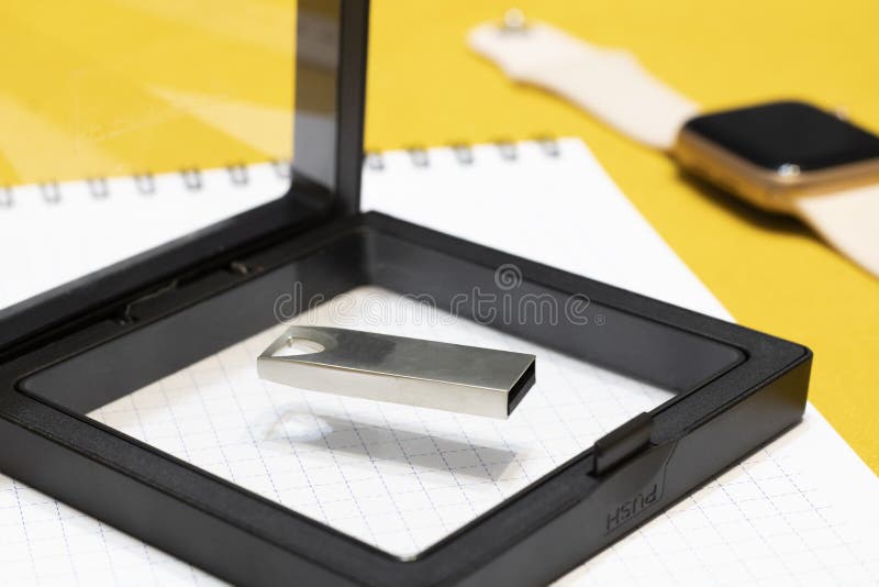 Close-up of a New Flash Drive in a Box, the Concept of Memory and New ...