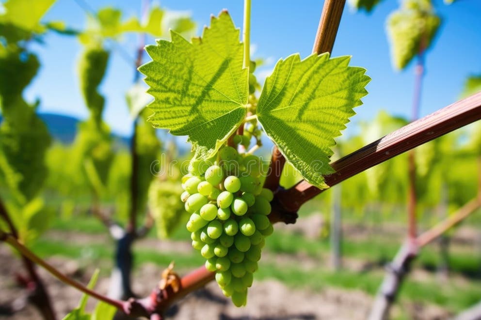 Close-up of New Grape Buds Sprouting in Spring Stock Photo - Image of ...