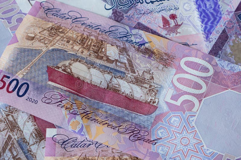 New 500 Qatari Riyal Banknote Stock Image - Image of banking ...