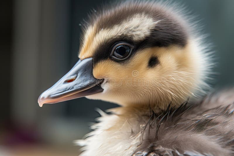 Close-up of Newborn Duckling S Downy Feathers and Beak Stock ...