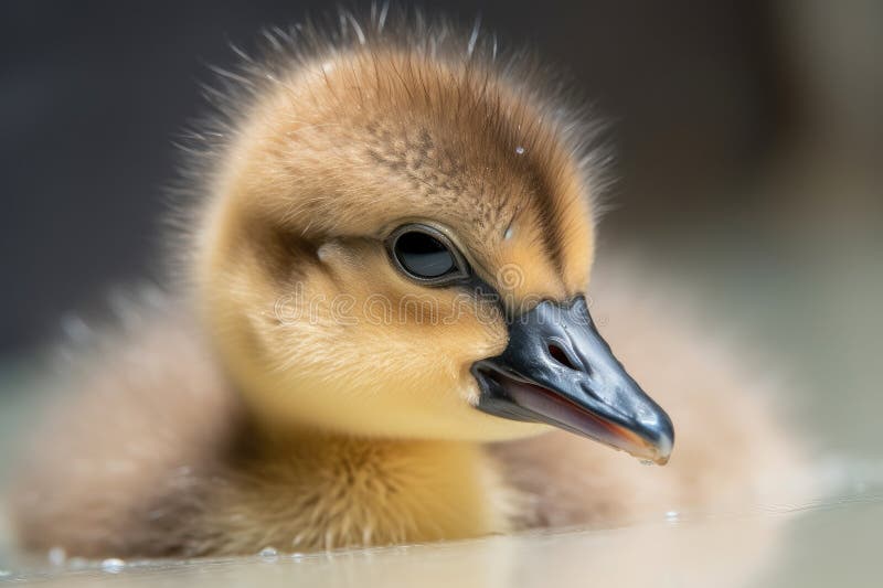 Close-up of Newborn Duckling S Downy Feathers and Beak Stock ...