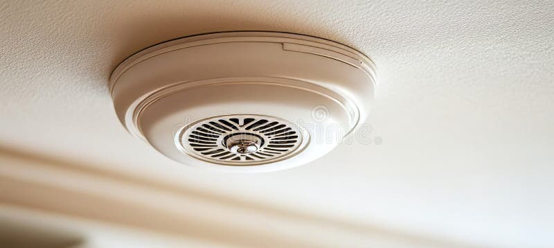 Close-Up of Newly Installed Smoke Detector, Pristine Interior, Modern ...