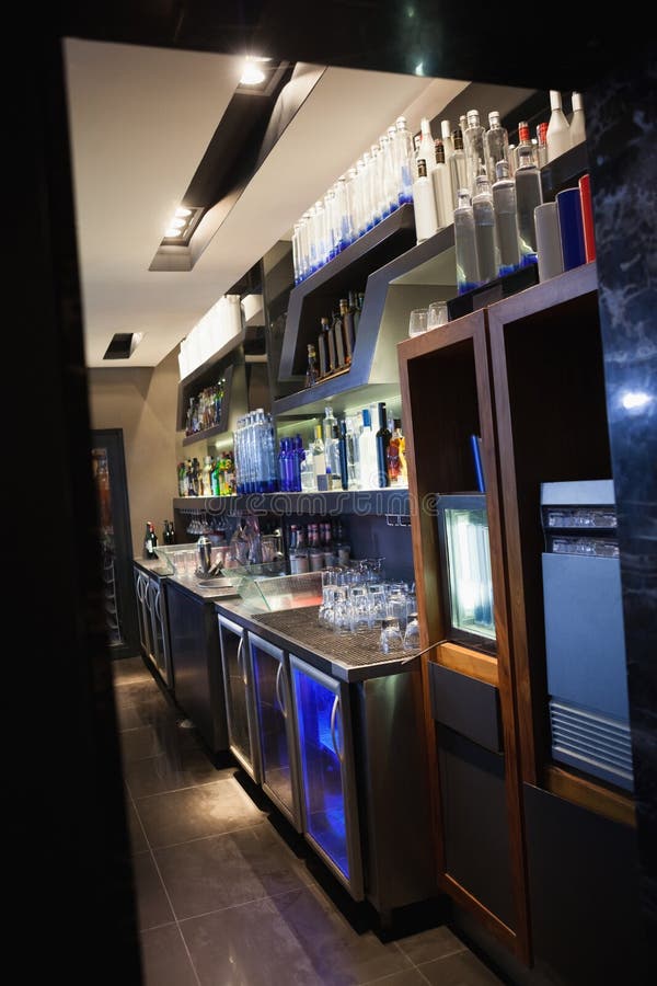 Close up on nice bar stock photo. Image of food, bottles - 46973334