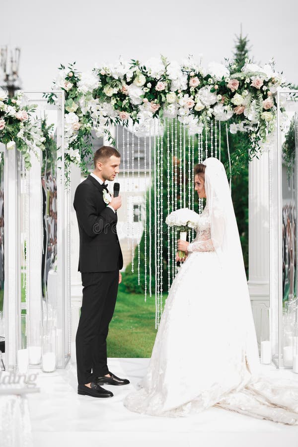 Close Up of a Nice Young Wedding Couple Stock Photo - Image of woman ...