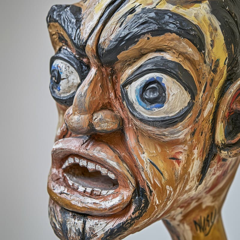 A Close-up of a Ninot S Expressive Face before it is Set on Fire ...