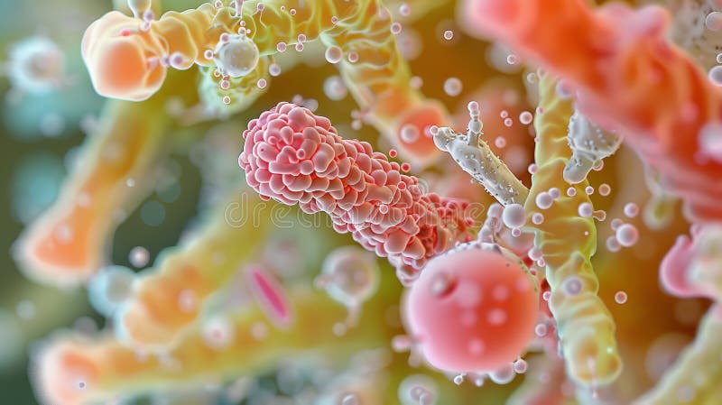 Close Up of Nitrogen Fixing Bacteria in the Process of Converting ...
