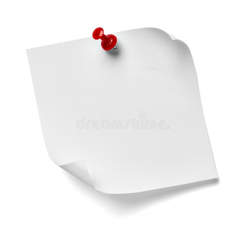Note Paper Push Pin Message Stock Photo - Image of attachment ...