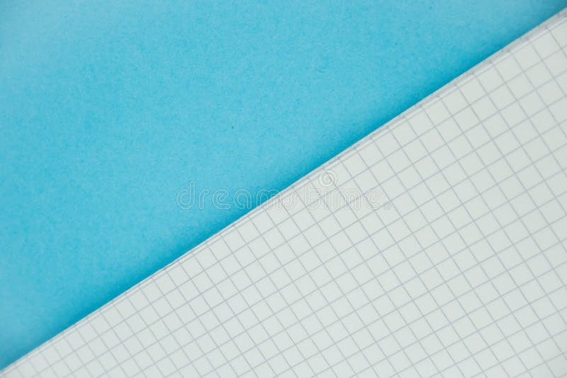 Close Up of the Notebook on the Blue Background Stock Photo - Image of ...