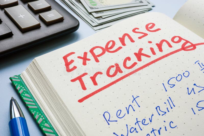 Close-up of a Notebook with Expense Tracking As a Symbol of Financial ...