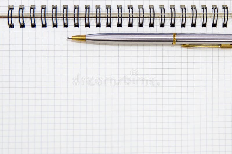 Close-up Notebook or Note Book Diary with a Pen or Pencil on Top View ...