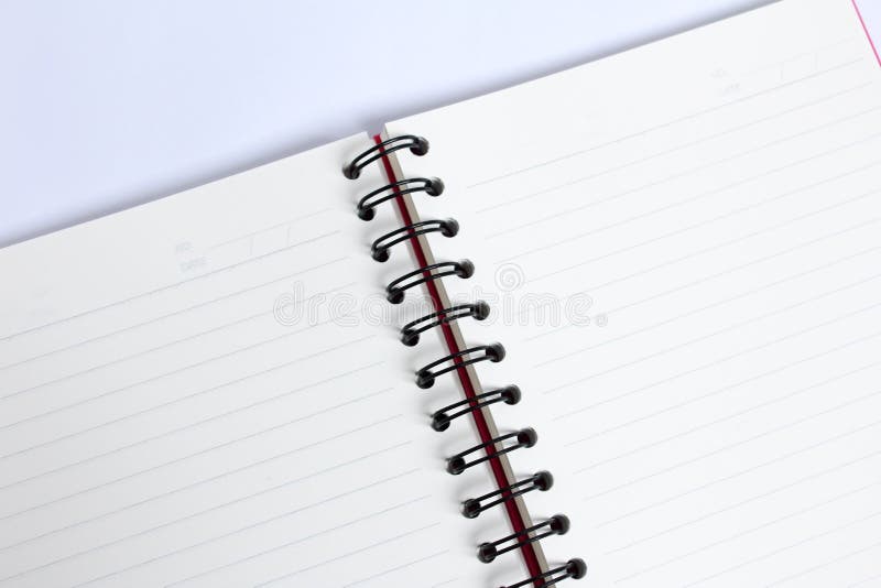 Close Up Notebook on White Table Stock Image - Image of notebook, memo ...