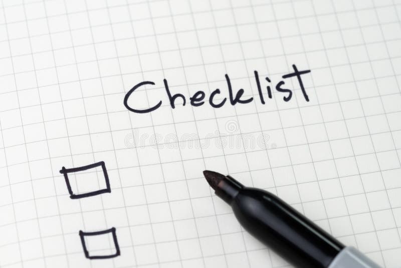 Close-up of Notepad with Pen and Handwriting Headline As Checklist with ...