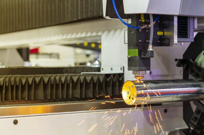 Close Up Nozzle of High Precision Cnc Plasma Laser Cutting Machine ...