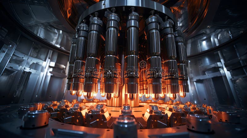 Close Up of Nuclear Reactor S Fuel Assembly Stock Illustration ...