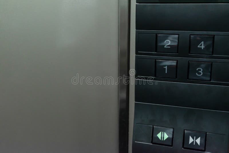 Close Up Number Button in Elevator Stock Image - Image of background ...