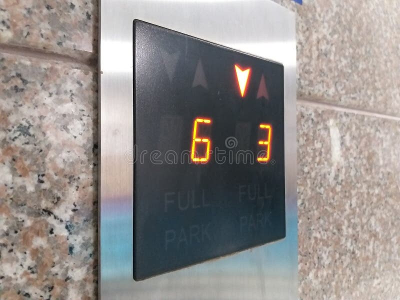 Number Elevator on the Wall Stock Photo - Image of light, technology ...