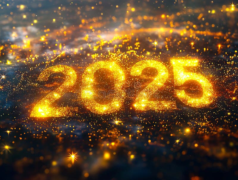 A Close Up of a Number of Gold Numbers on a Black Background Stock ...