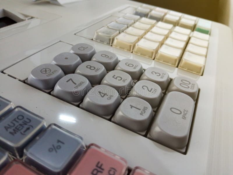 Close Up Number Pad a Cash Register Stock Photo - Image of keyboard ...