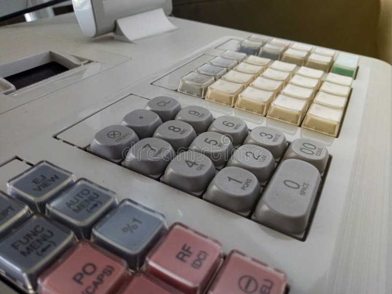 Close Up Number Pad a Cash Register Stock Photo - Image of keyboard ...