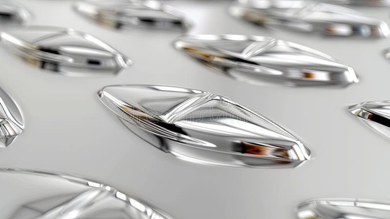 A Close Up of a Number of Shiny Silver Objects Stock Image - Image of ...
