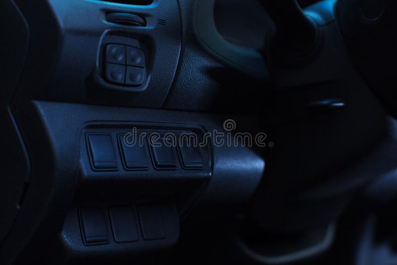 Close Up of Numerous Controls of a Car Head Unit Stock Image - Image of ...