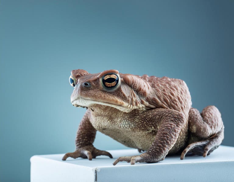 Close-Up Oak Toad Portrait in Professional Studio Setting Stock ...