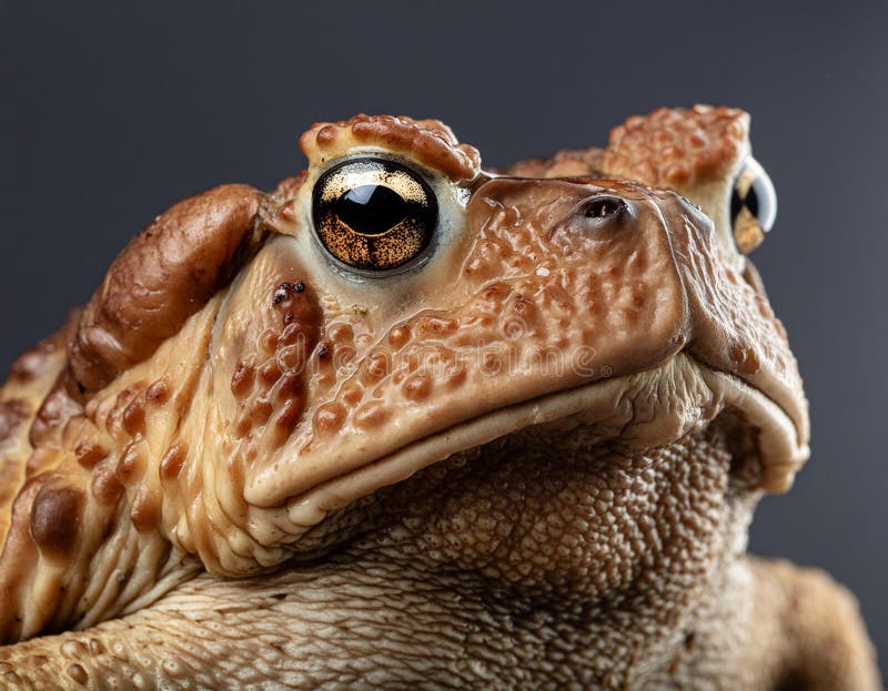 Close-Up Oak Toad Portrait in Professional Studio Setting Stock ...