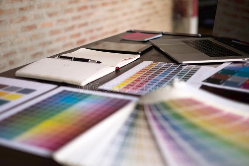 Close Up Object Creative Designs Concept. Creative Designs Workplace ...