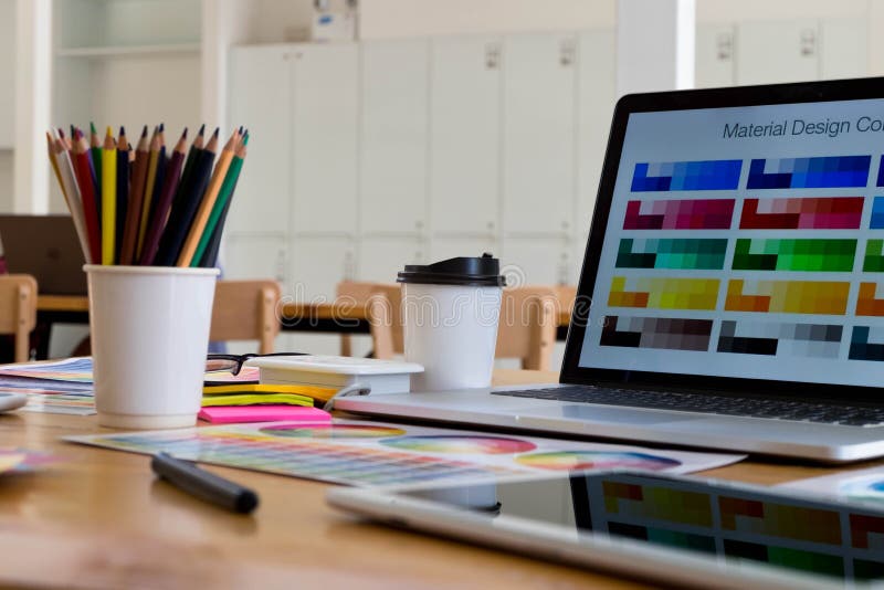 Close Up Object Creative Designs Concept. Creative Designs Workplace ...