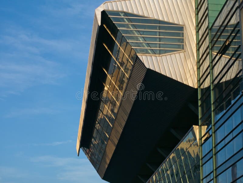 Close-up of Observation Deck at Sunset Against Blue Sky. Stock Photo ...