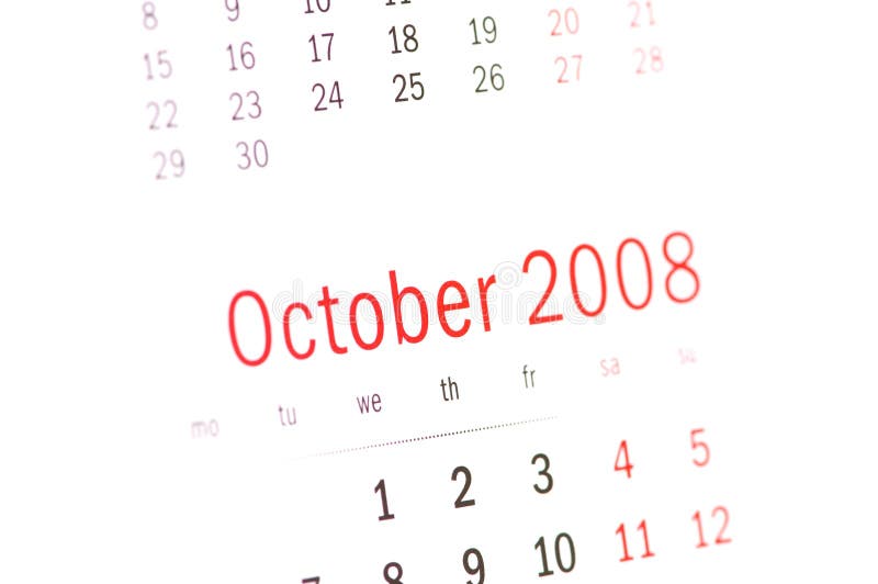 Calendar for 2008 and pen stock image. Image of calendar - 3288739