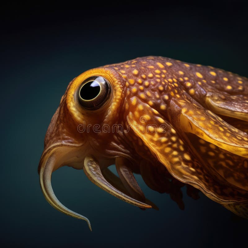 Close-up of an Octopus Head, with Its Eyes and Tentacles Visible. the ...