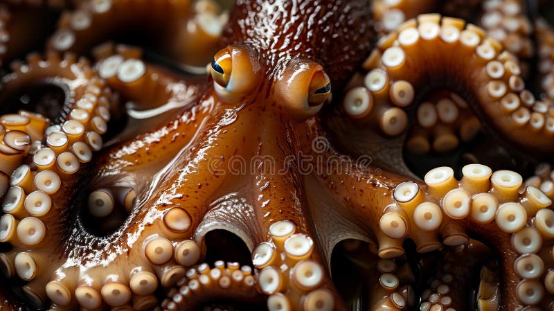 A Close Up of an Octopus with Its Tentacles Stock Photo - Image of ...