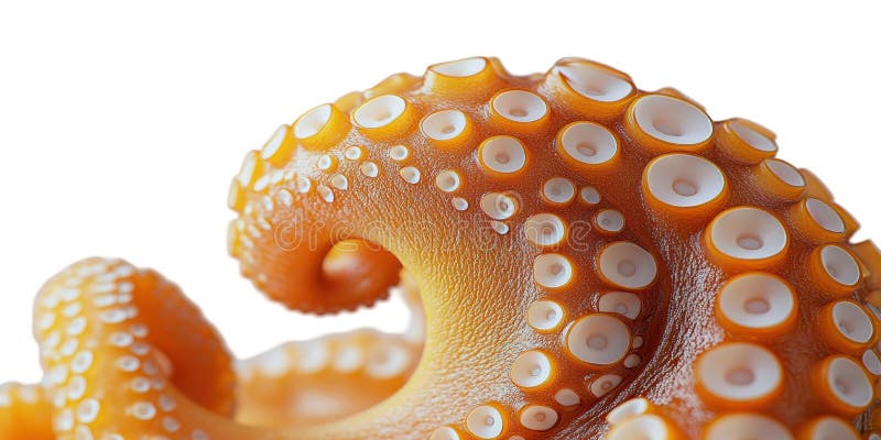 Close-up of Octopus Tentacle Isolated on Transparent Background Stock ...