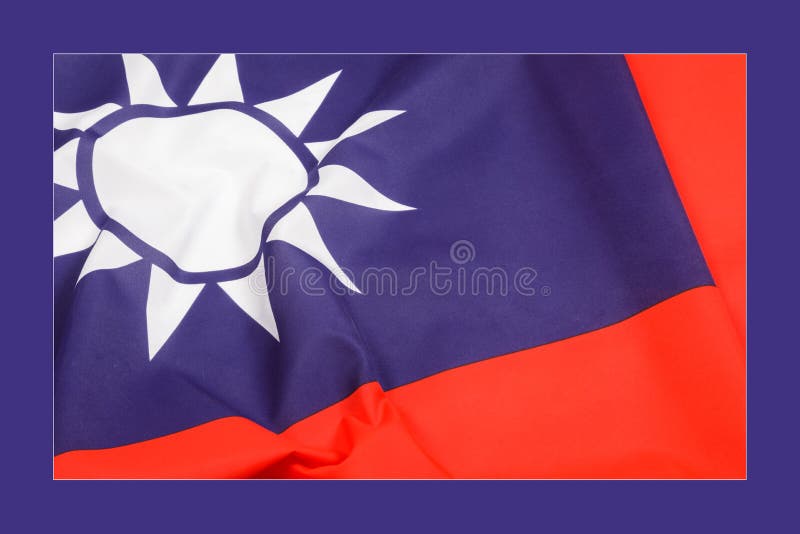 Close Up of the Offical Taiwan Flag Stock Image - Image of pride, flag ...