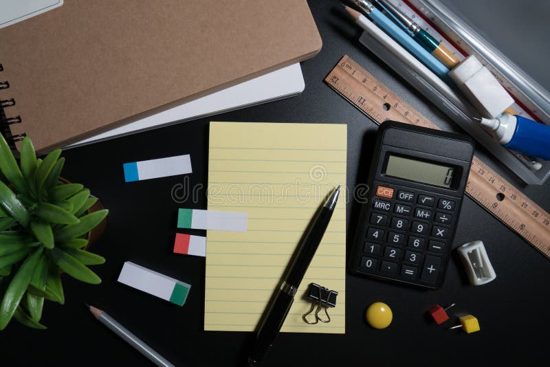 Basic and Classic Office Business Supplies. Set of School Supplies or ...